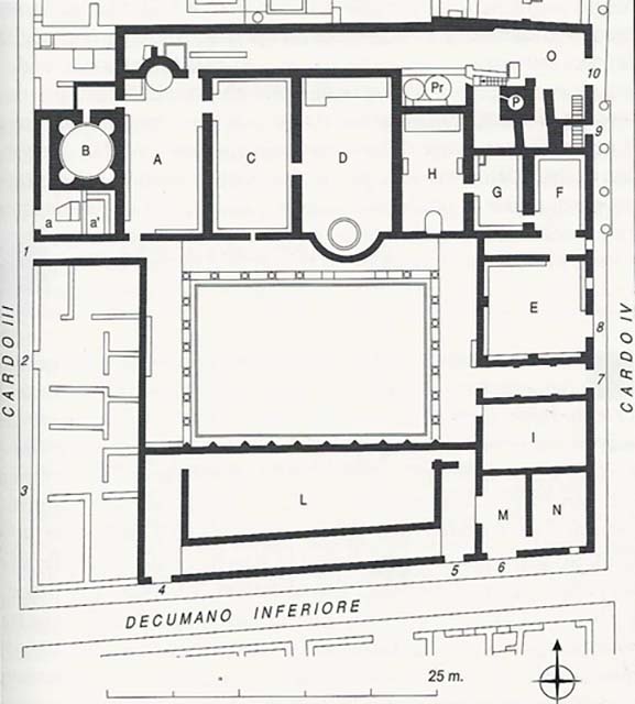 Herculaneum VI.1-10. Terme Centrali Plan